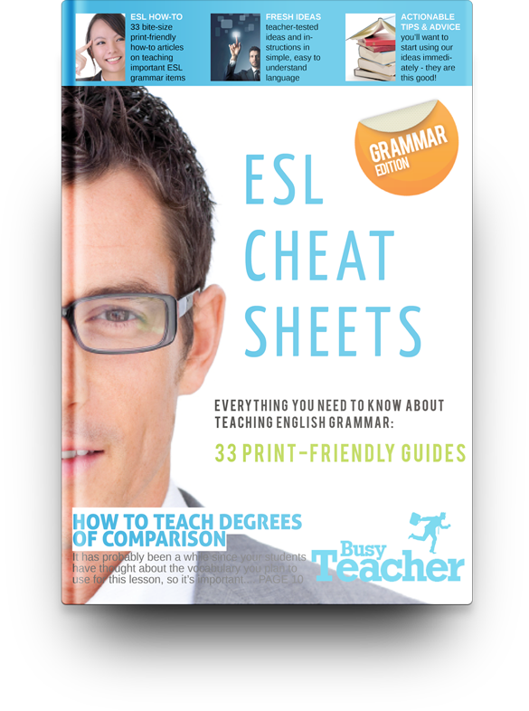 33 ESL Cheat Sheets for English Teachers: Grammar Edition – The Busy ...