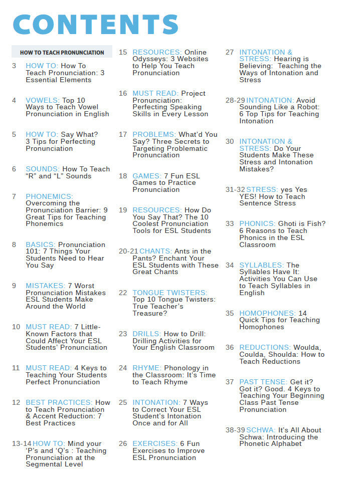 How to Teach Pronunciation Like a Pro: ESL Pronunciation Activities ...