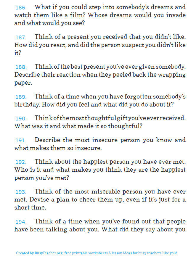 300 Creative Writing Prompts Your Students Will Love! – The Busy ...